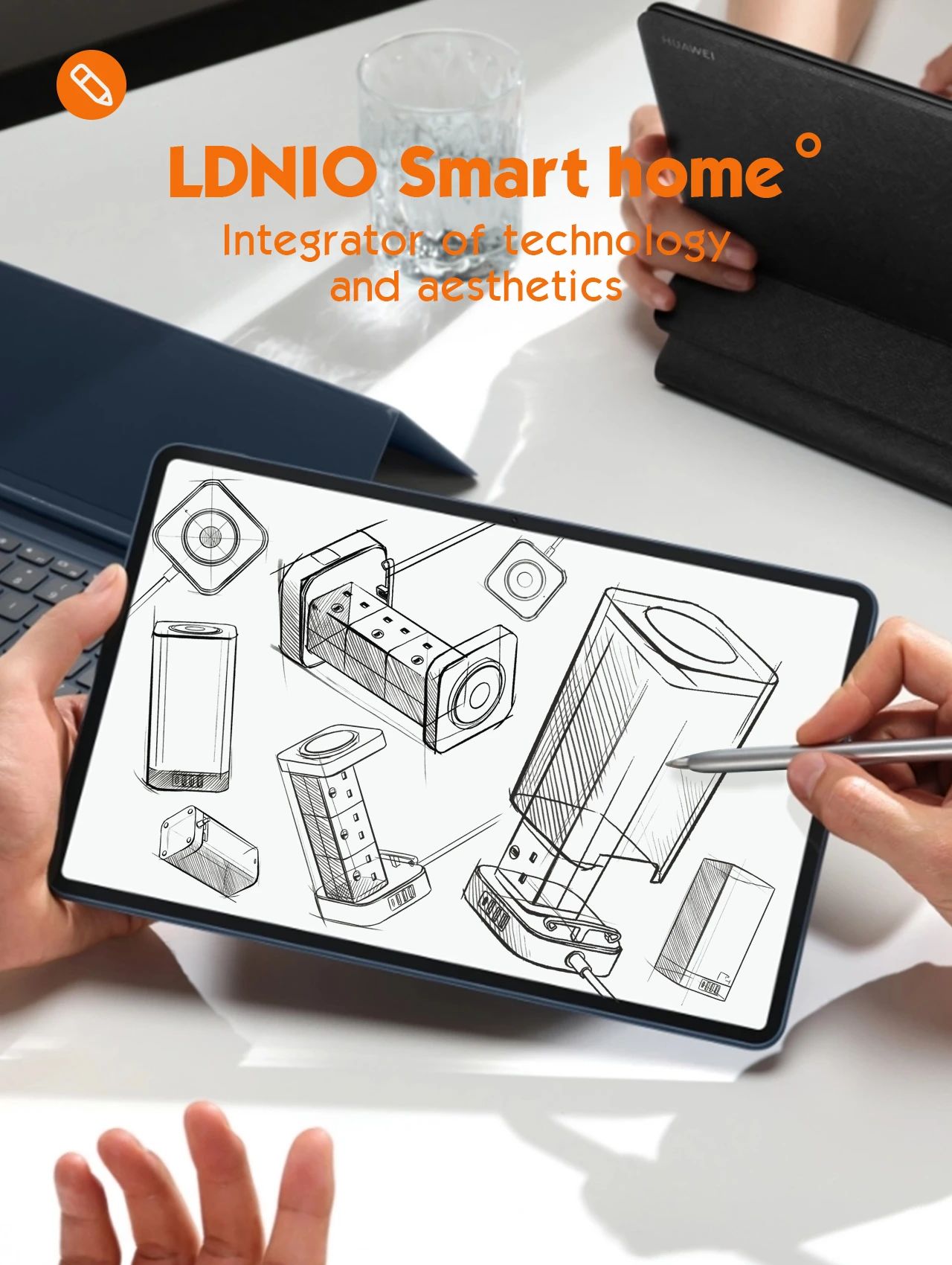 LDNIO SKW6457 Wireless charging Tower Extension Power Socket UK plug ...